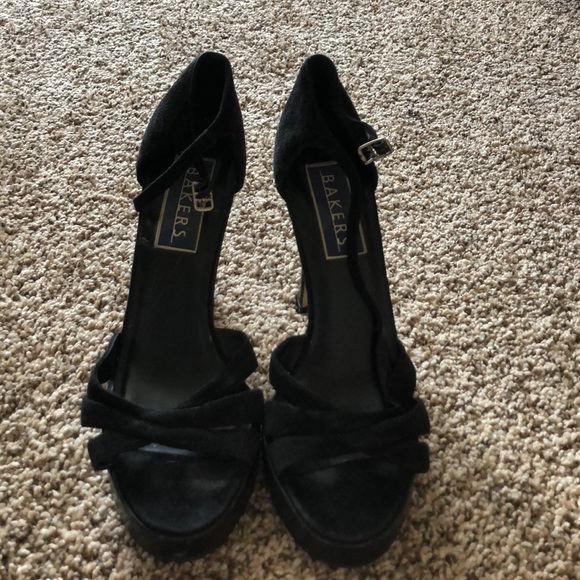 Bakers | Shoes | Euc Bakers Black Platform Heels Minor Wear | Poshmark